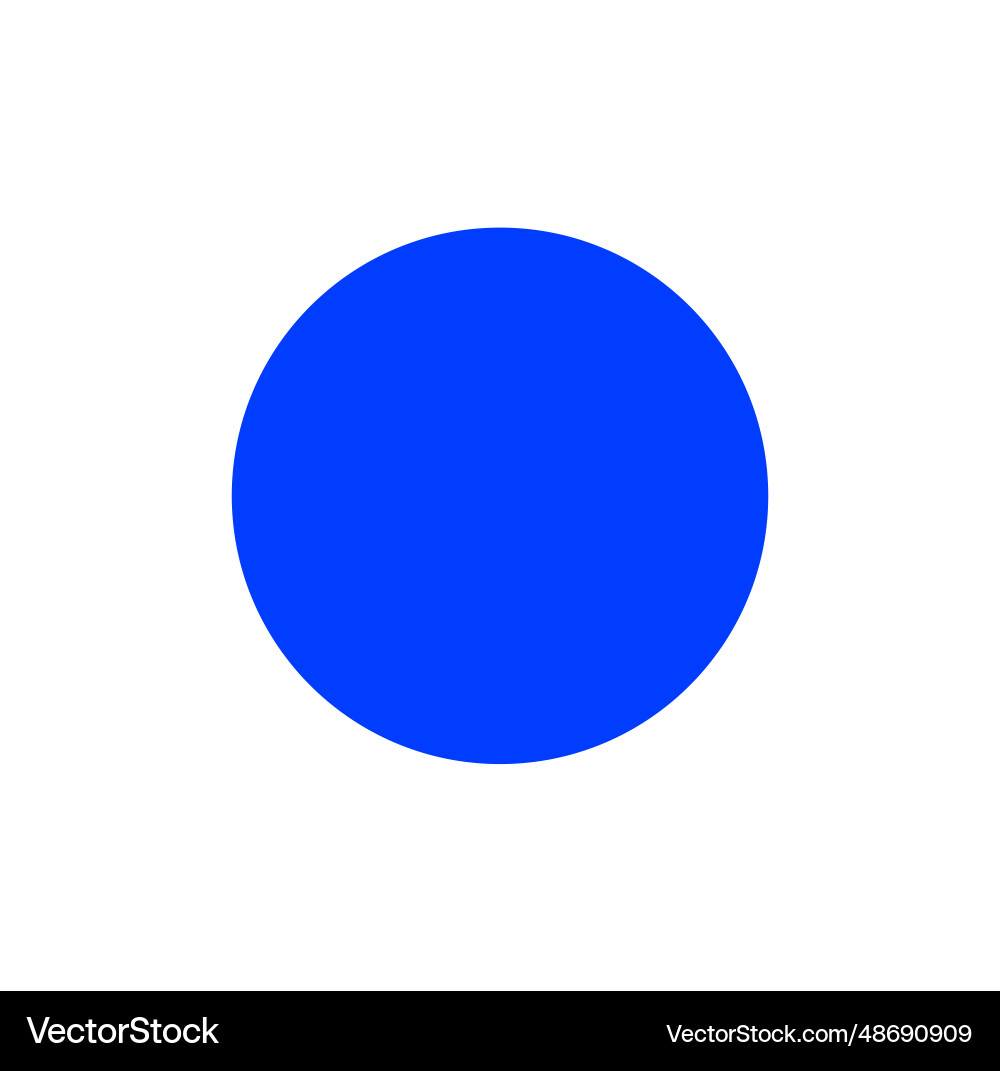 A solid green dot shape Royalty Free Vector Image