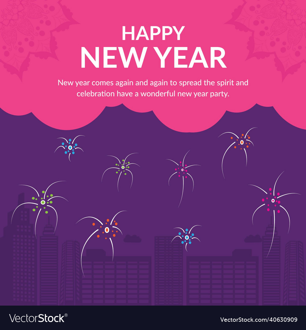 Happy new year banner design Royalty Free Vector Image