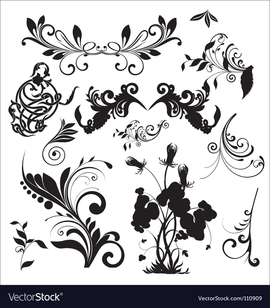 Nature elements Royalty Free Vector Image - VectorStock