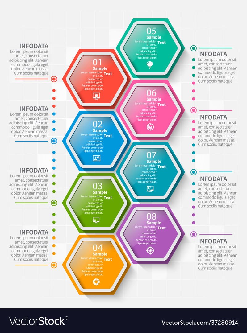 Abstract 3d paper infographics business template Vector Image Abstract 3d paper infographics business template Vector Image