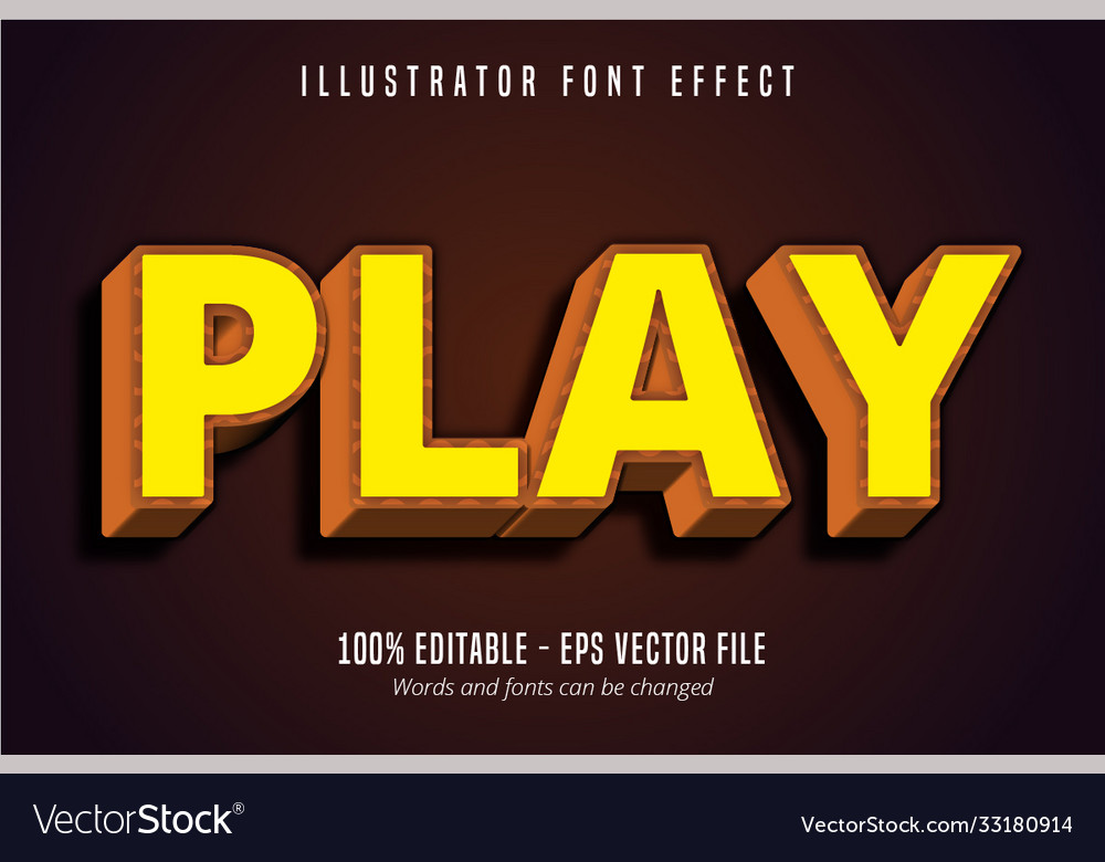 Editable text style effect typography template Vector Image