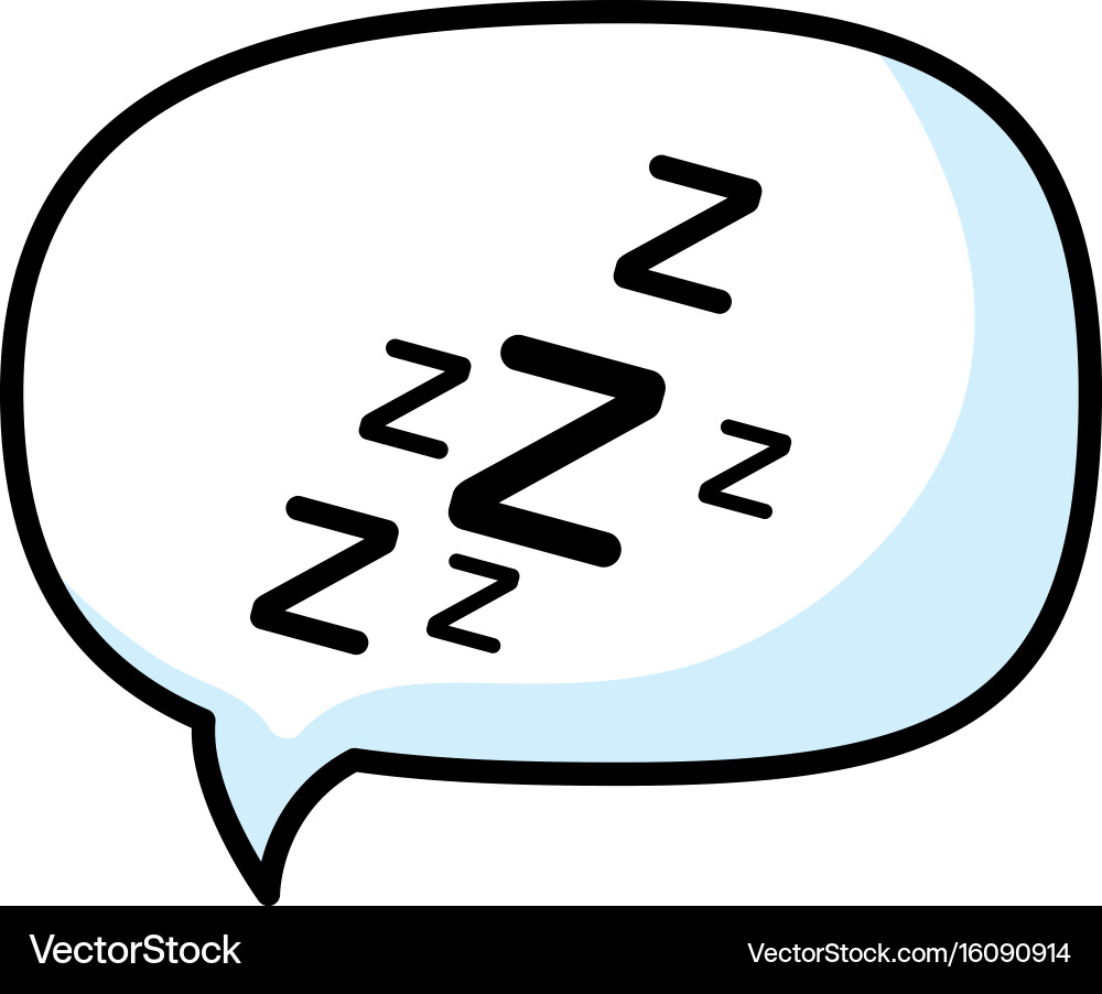 Isolated sleep time speech bubble Royalty Free Vector Image