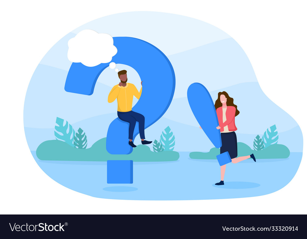 Question and answer concept Royalty Free Vector Image