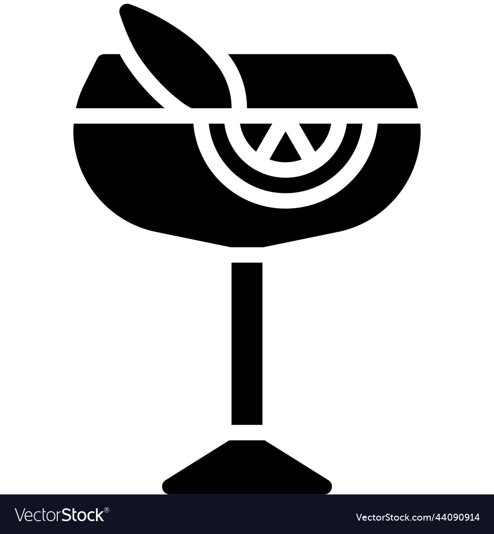 Sage Gimlet Cocktail Icon Alcoholic Mixed Drink Vector Image