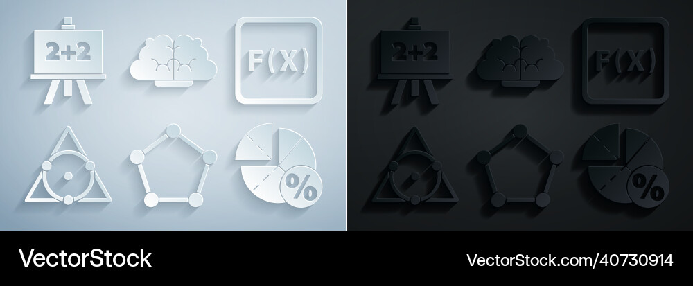 Set geometric figure pentagonal prism function Vector Image