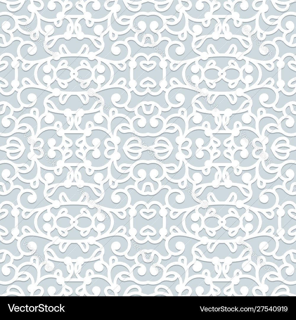 Abstract swirly seamless lace pattern Royalty Free Vector