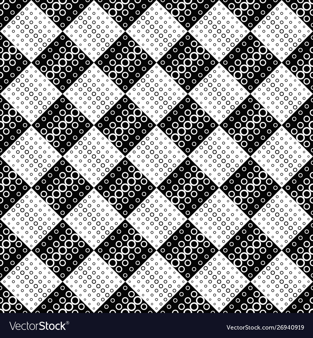 Black And White Geometrical Abstract Ring Pattern Vector Image