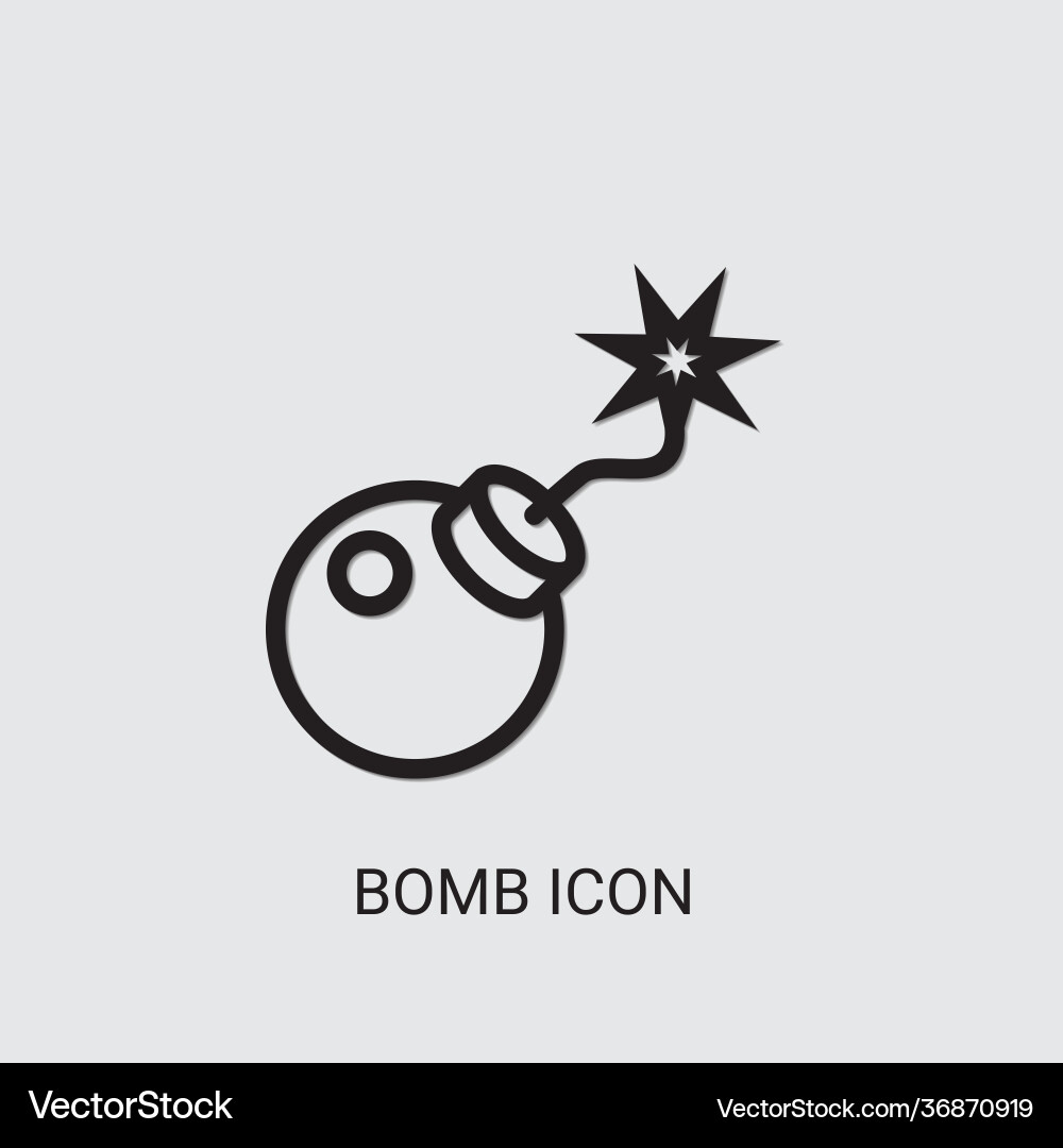Bomb icon Royalty Free Vector Image - VectorStock