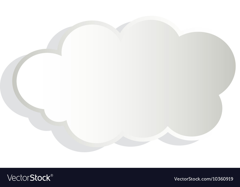 Single cloud shape icon Royalty Free Vector Image