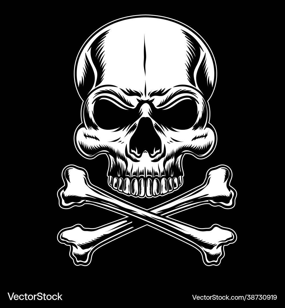Skull and crossbones Royalty Free Vector Image