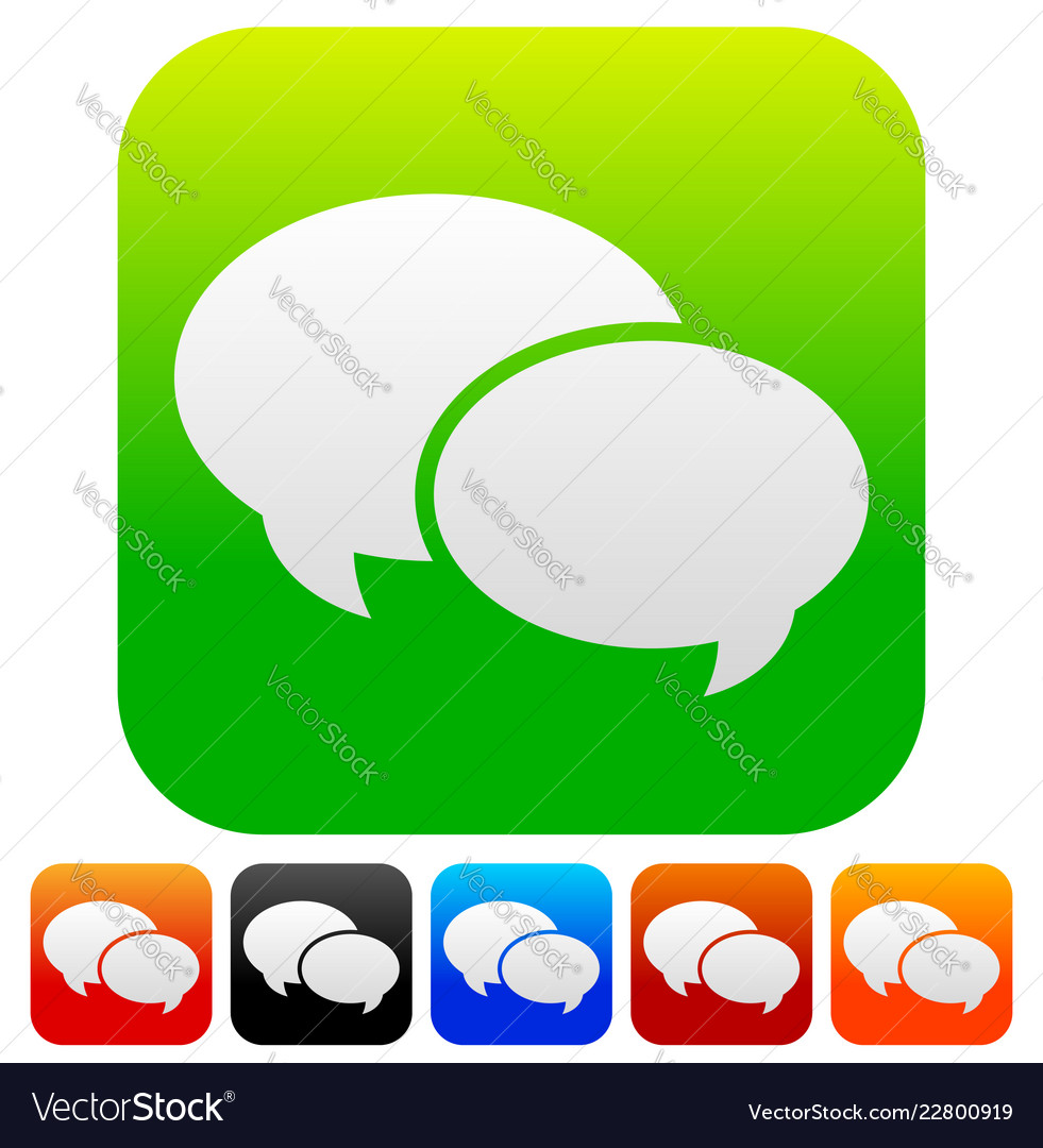 Speech bubble graphics two overlapping Royalty Free Vector