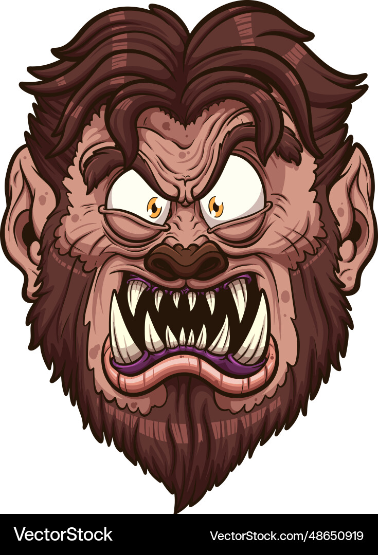 Werewolf face Royalty Free Vector Image - VectorStock