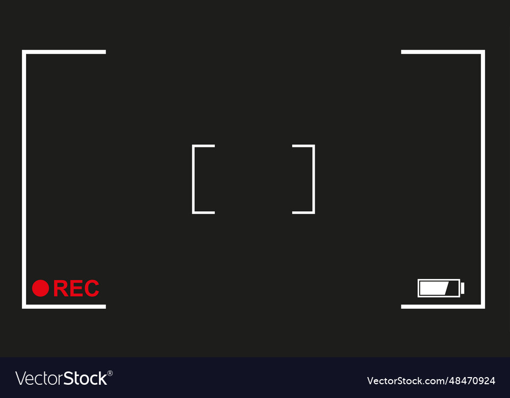 Camera focus frame viewfinder background Vector Image