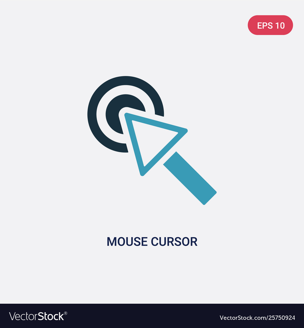 Two color mouse cursor icon from user interface Vector Image