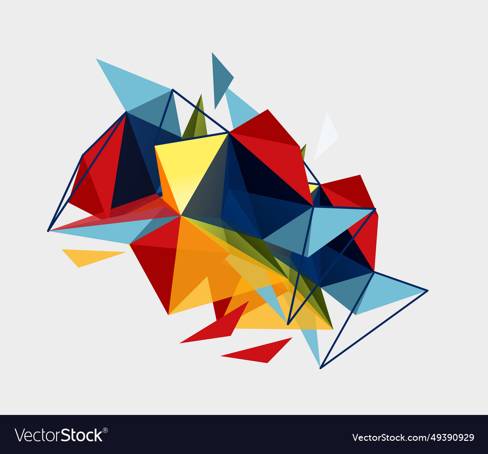 Triangle mosaic composition geometric abstract Vector Image Triangle mosaic composition geometric abstract Vector Image