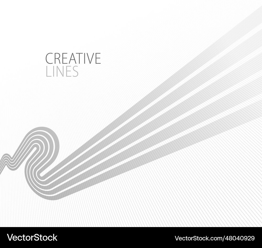 Wave lines in 3d perspective abstract background Vector Image