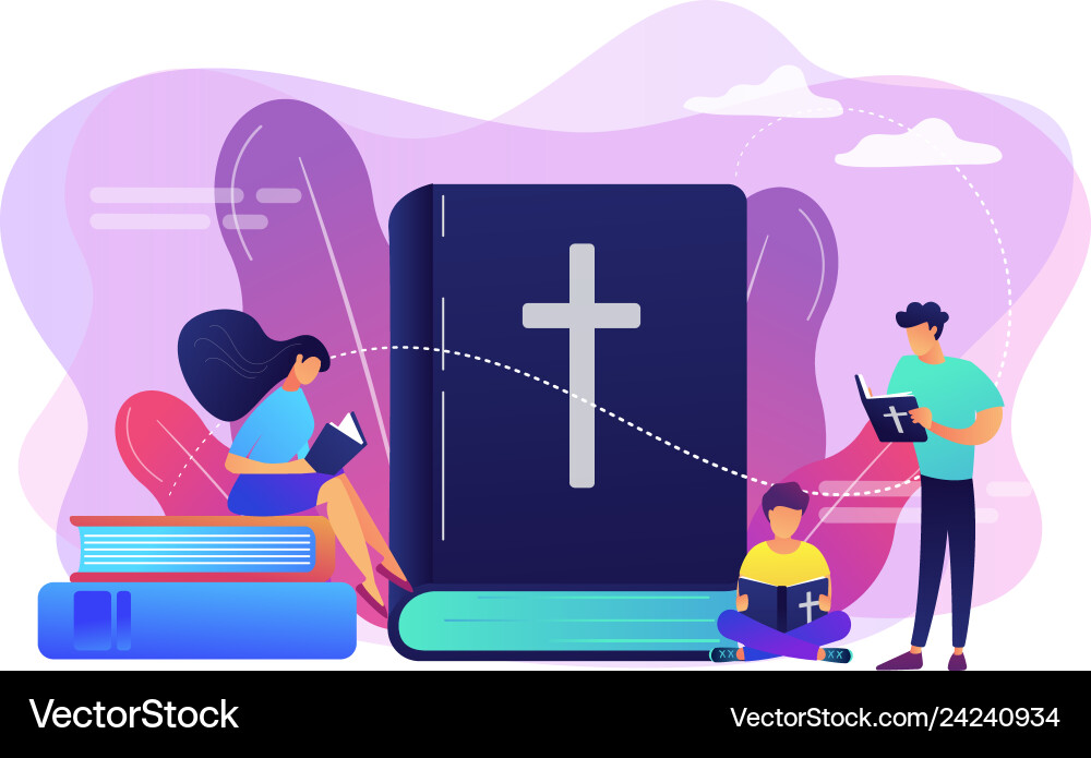 Holy bible concept Royalty Free Vector Image - VectorStock