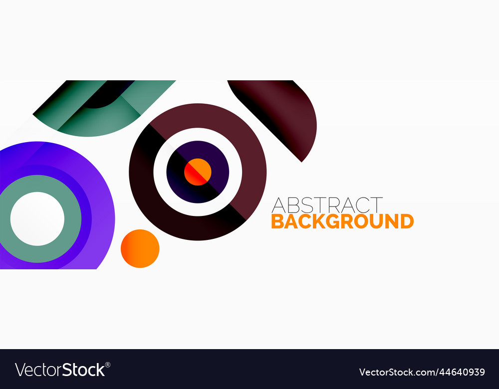 Abstract round shapes background minimalist Vector Image