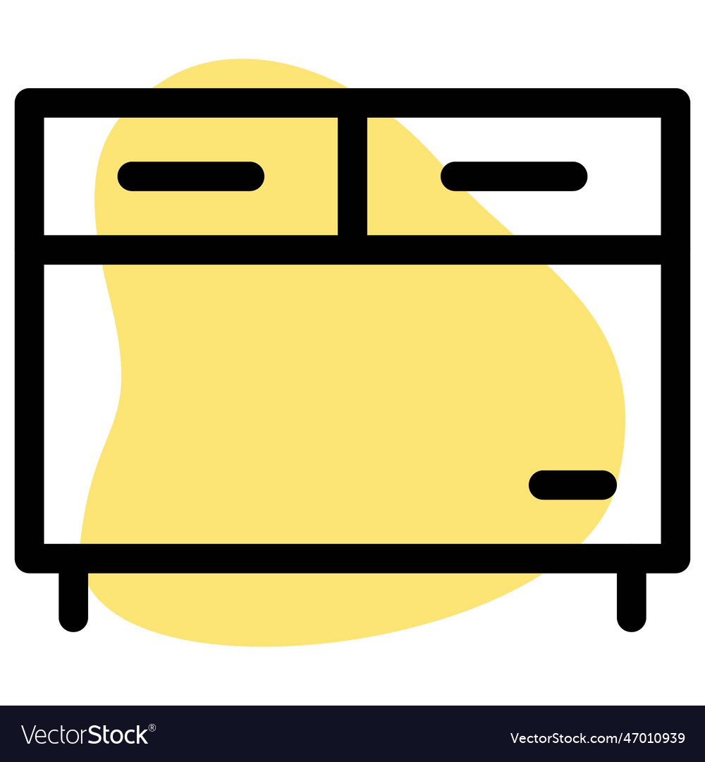 Buffet table used in restaurant kitchen Royalty Free Vector