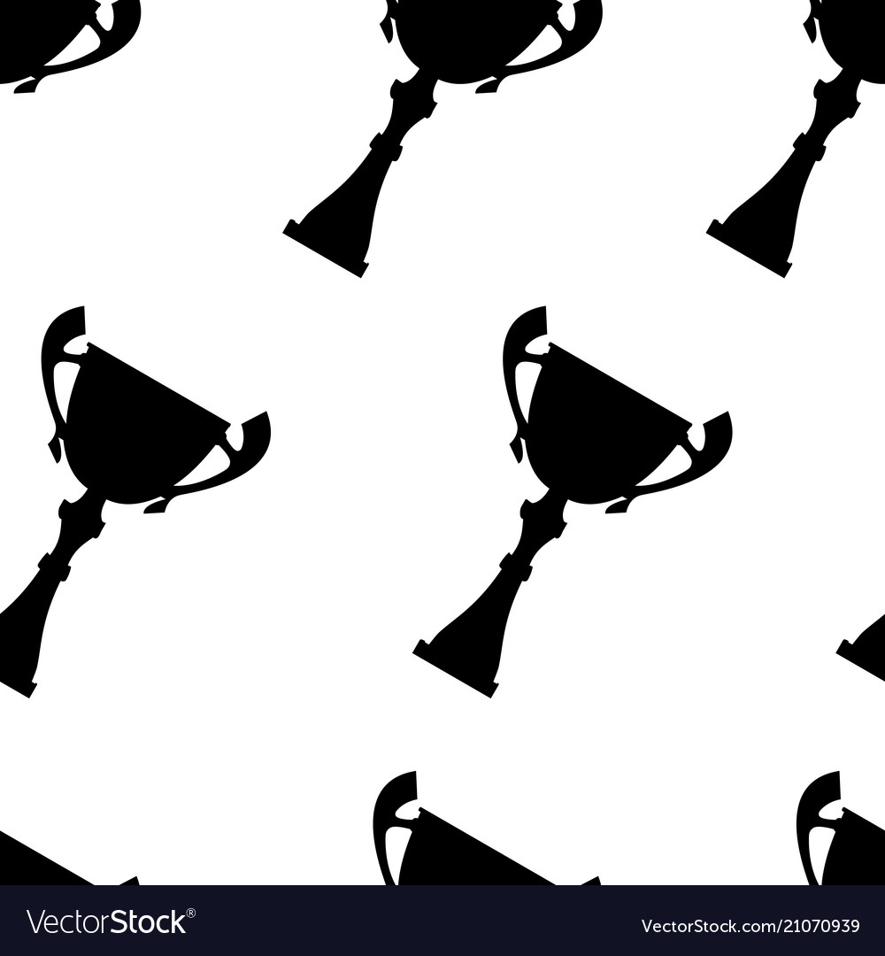 Winner trophy cup seamless pattern Royalty Free Vector Image