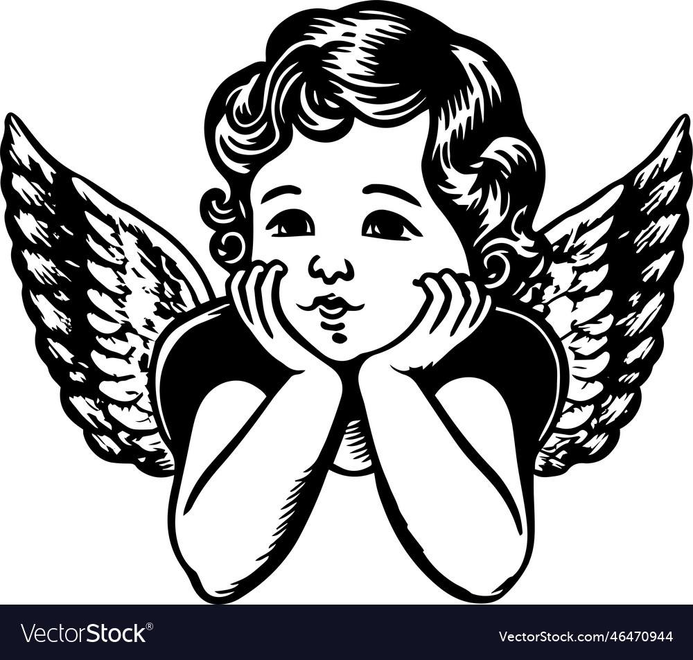 Angel Cupid Svg Royalty Free Vector Image Vectorstock