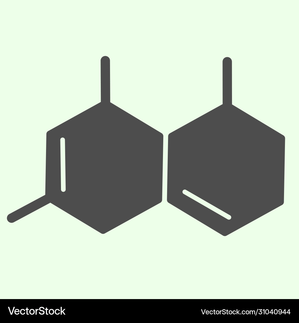 Molecule formula solid icon atomic structure Vector Image