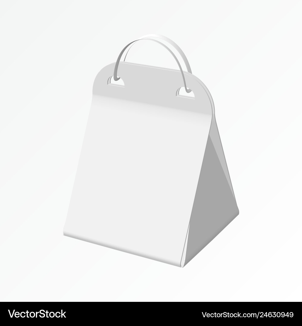 Gift bag with a rope handle on white background Vector Image