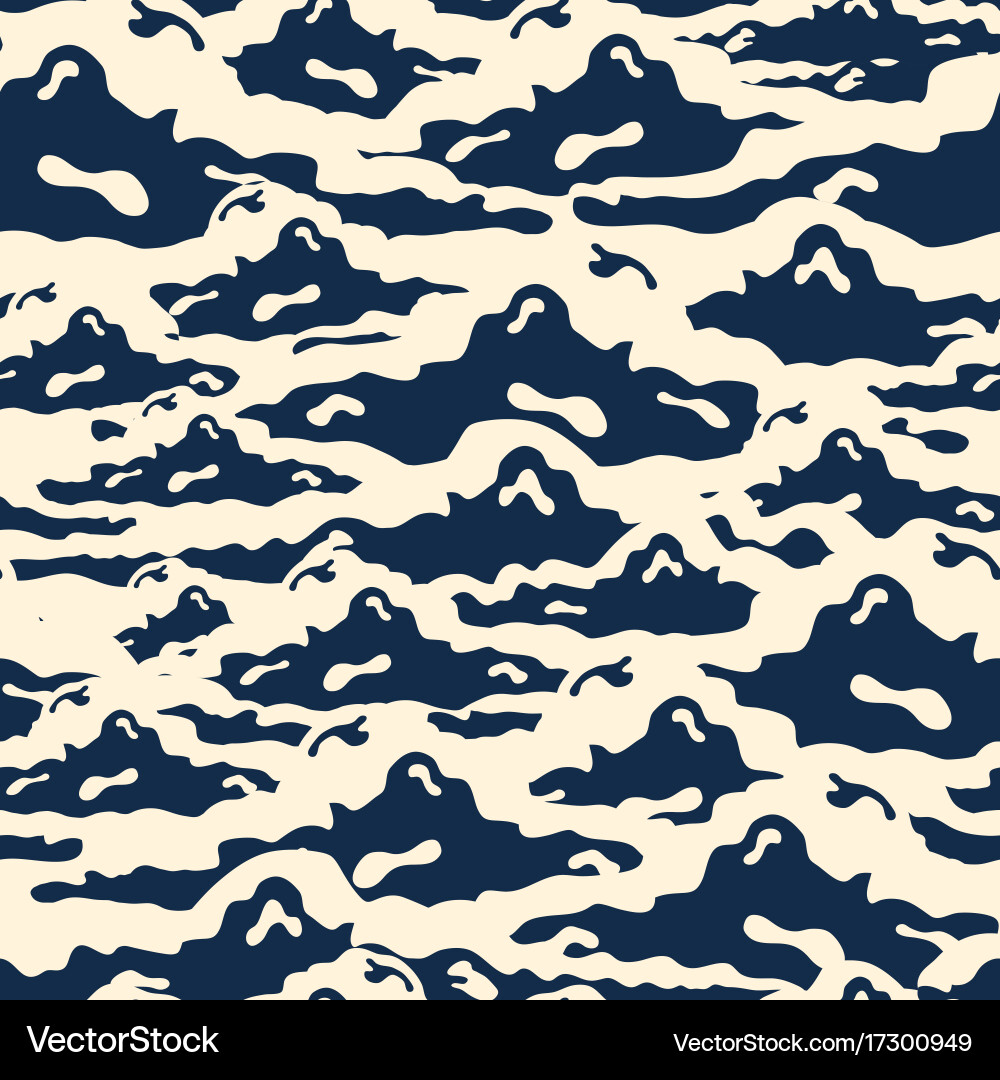 Gorgeous seamless pattern with white and navy blue