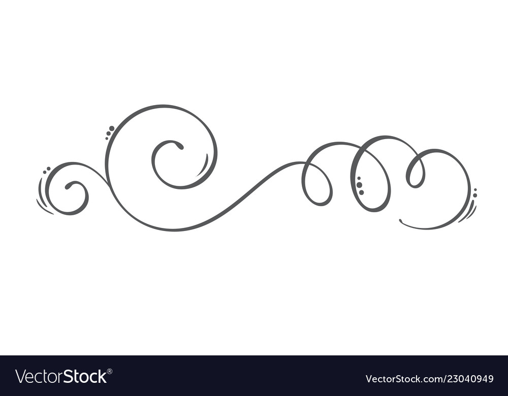 Hand drawn calligraphic spring flourish Royalty Free Vector Hand drawn calligraphic spring flourish Royalty Free Vector