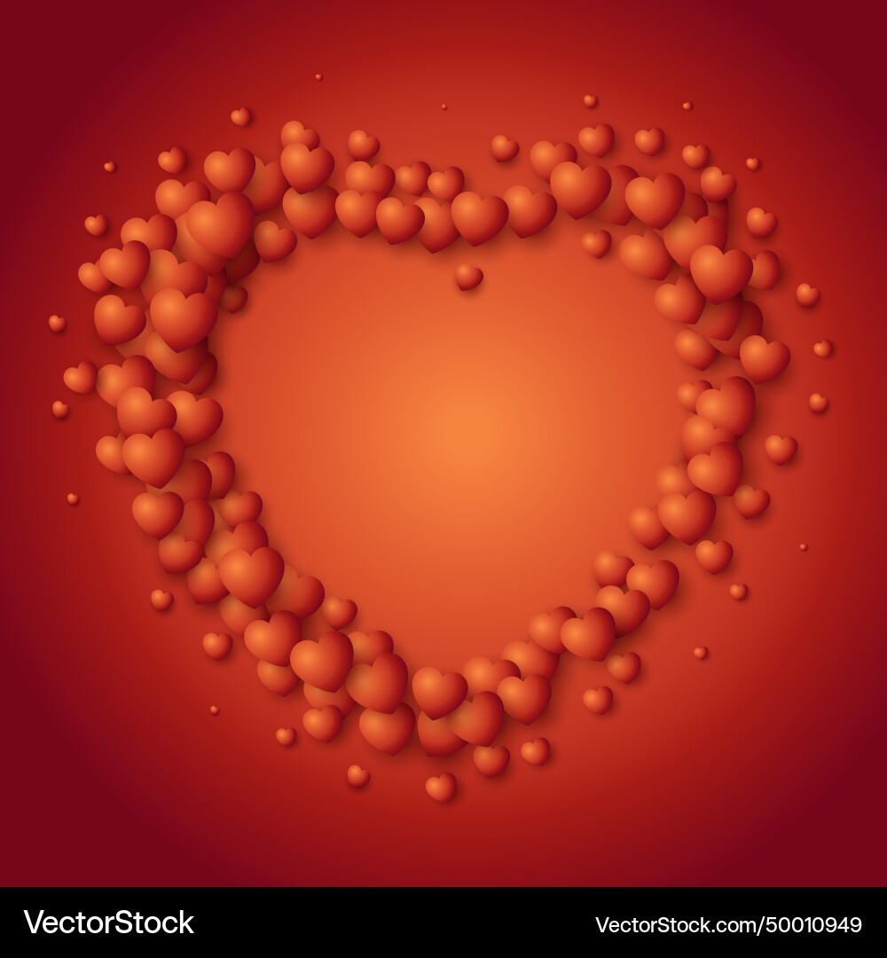 Heart shaped border for valentines day Royalty Free Vector