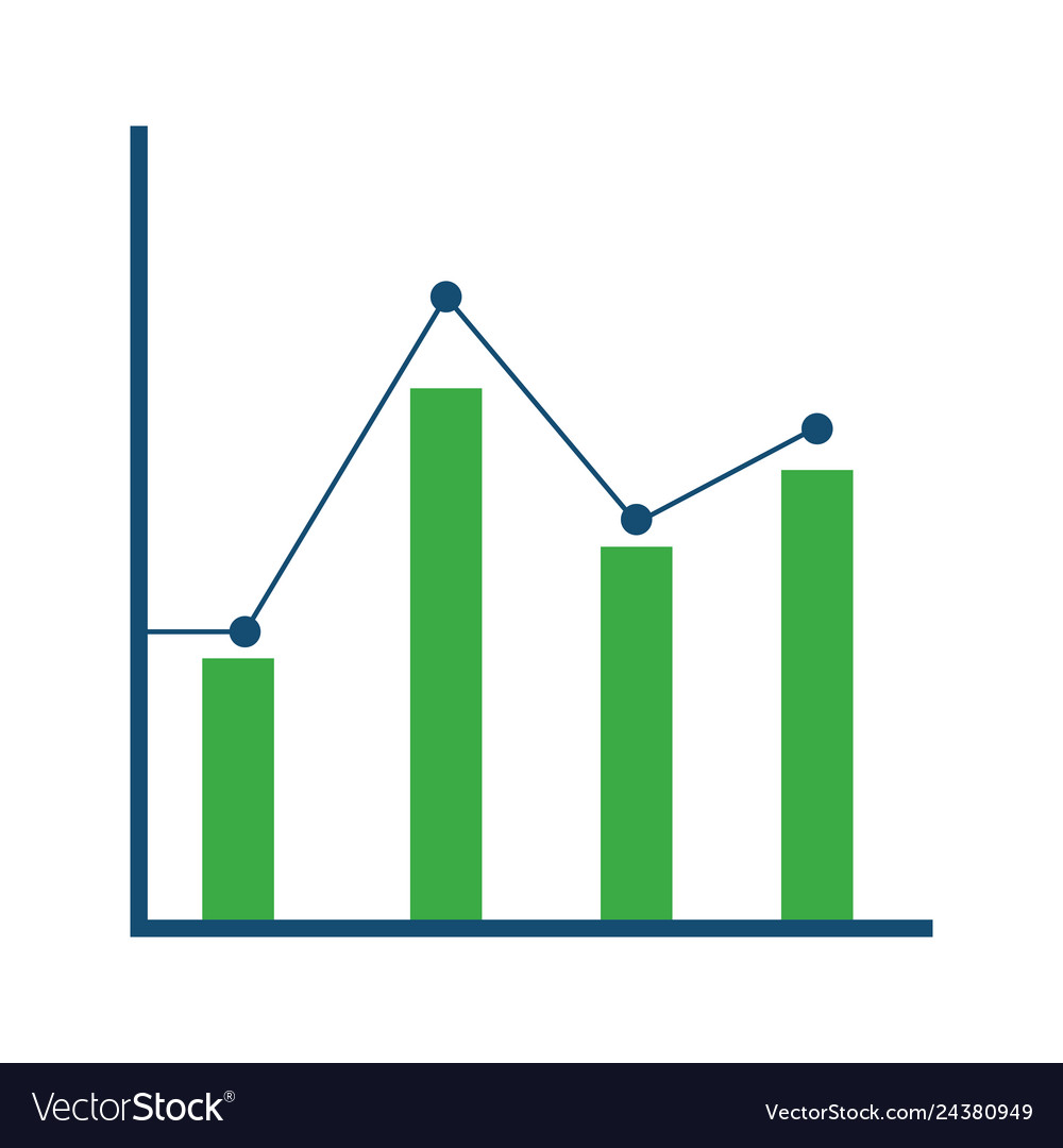 Statistics graphics cartoon Royalty Free Vector Image