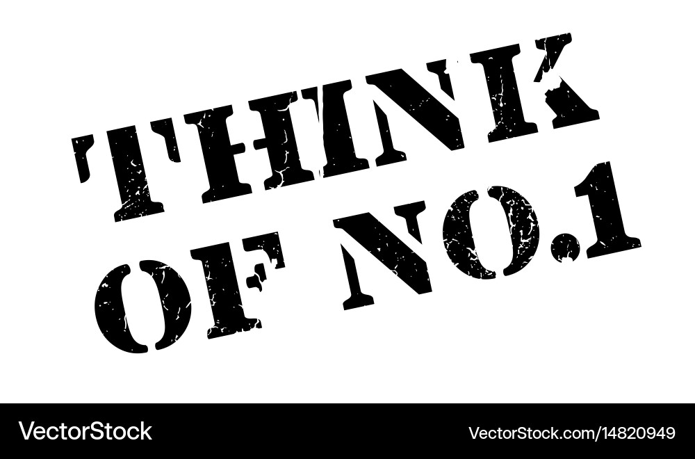 Think of no1 rubber stamp Royalty Free Vector Image