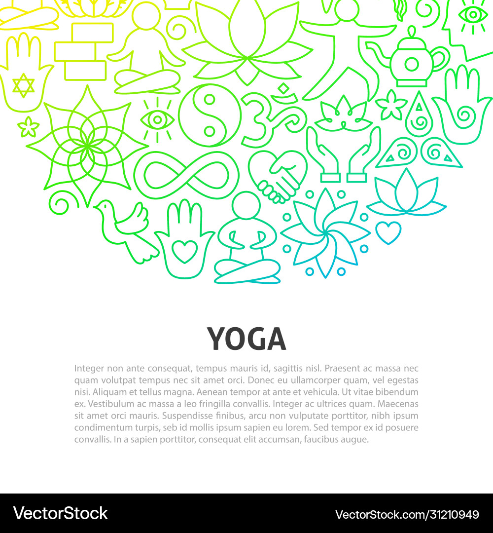Yoga line concept Royalty Free Vector Image - VectorStock