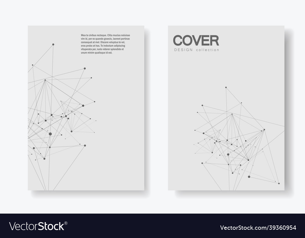 Abstract Polygonal Geometric Shape With Molecule Vector Image