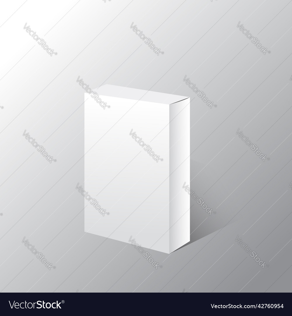 Cardboard rectangular packaging boxes mockups Vector Image
