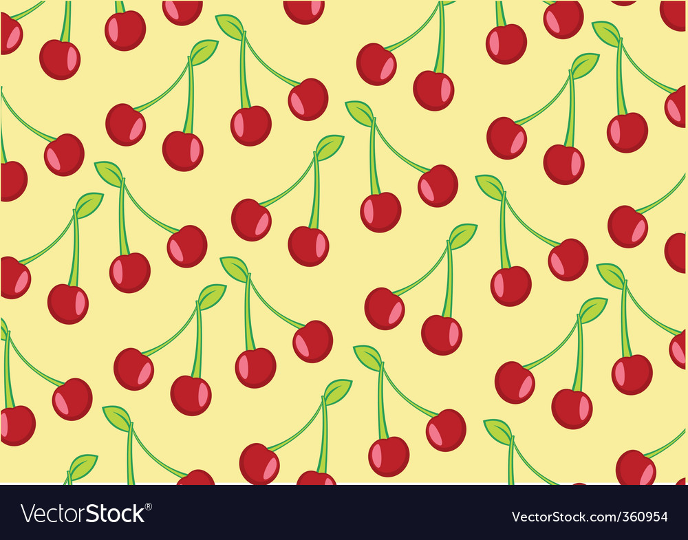 Cherry background Royalty Free Vector Image - VectorStock