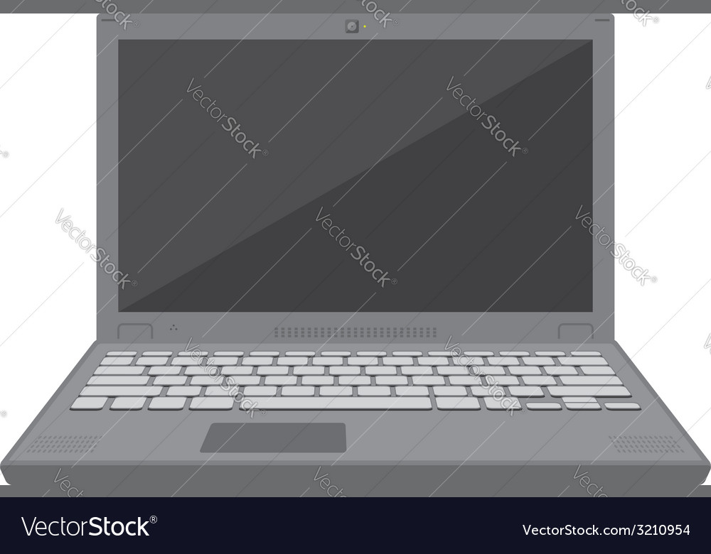 Flat design laptop Royalty Free Vector Image - VectorStock