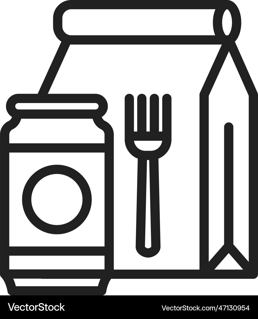 Food pack icon image Royalty Free Vector Image