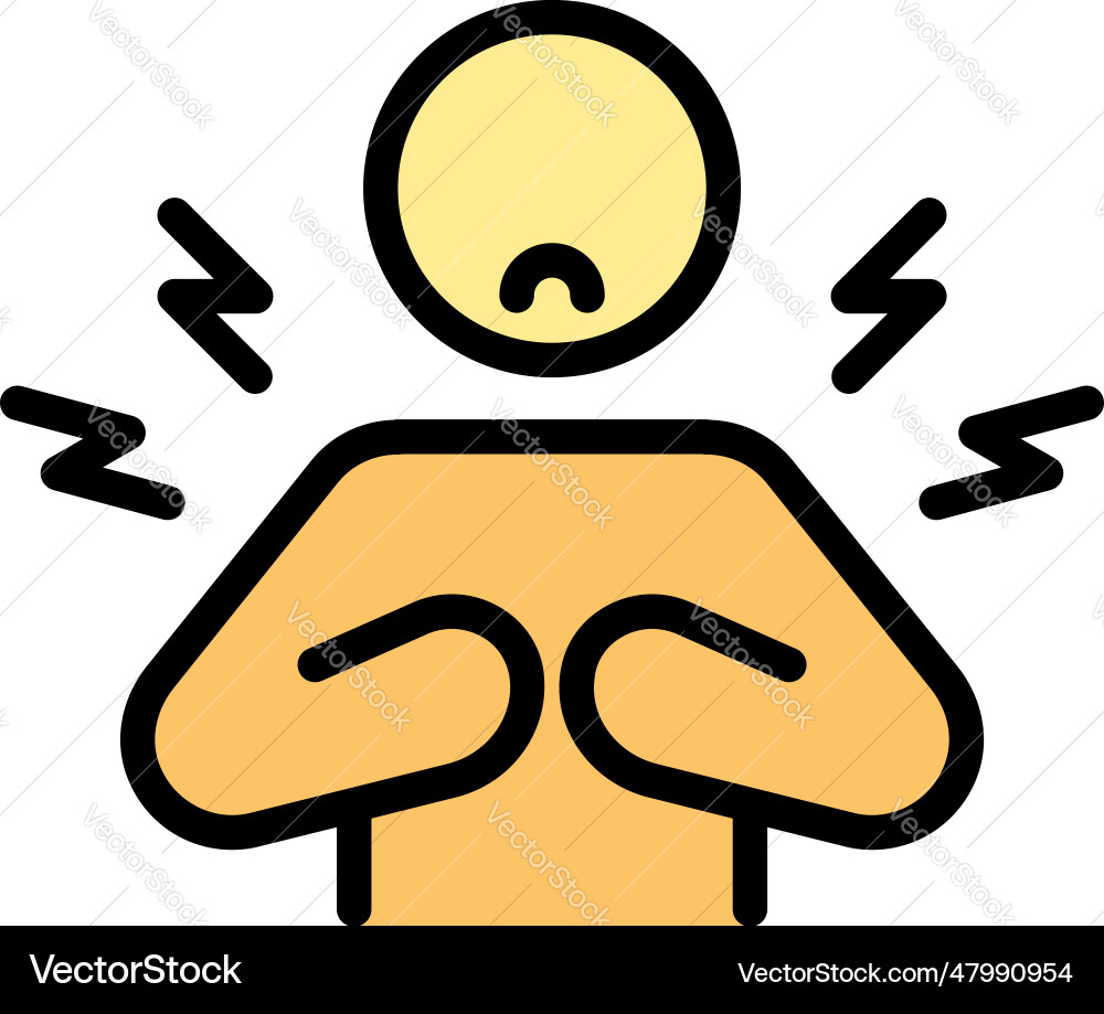 Kid problem icon flat Royalty Free Vector Image