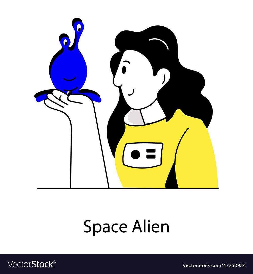 Space alien Royalty Free Vector Image - VectorStock