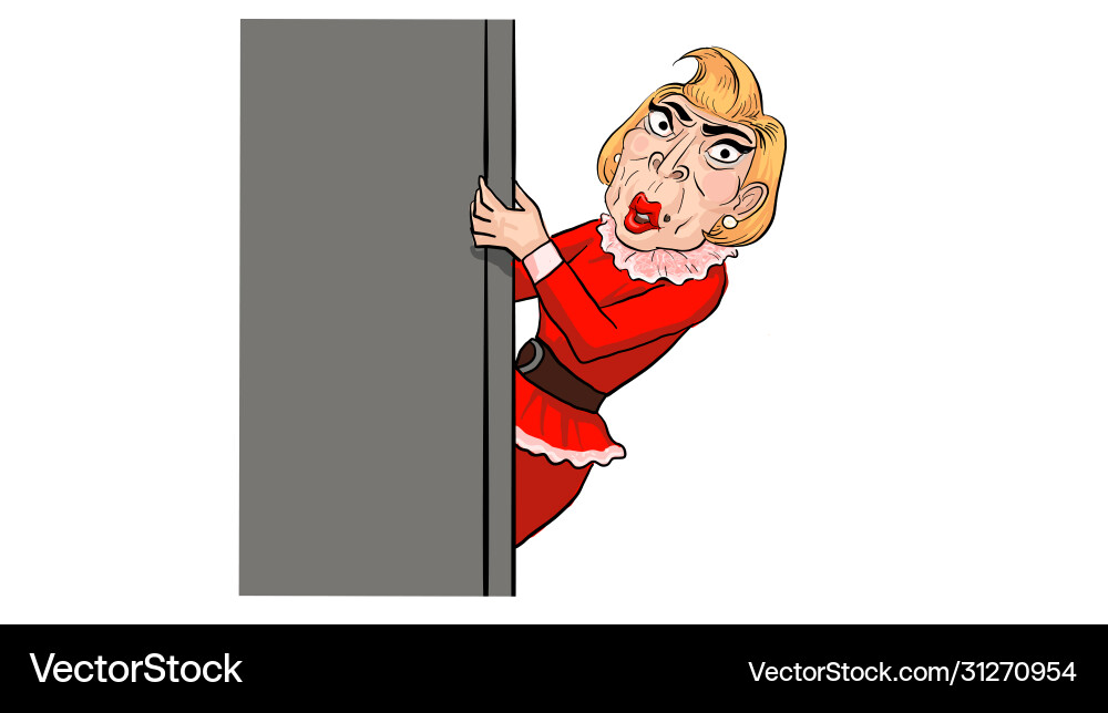Woman action drawing doodle drawing Royalty Free Vector