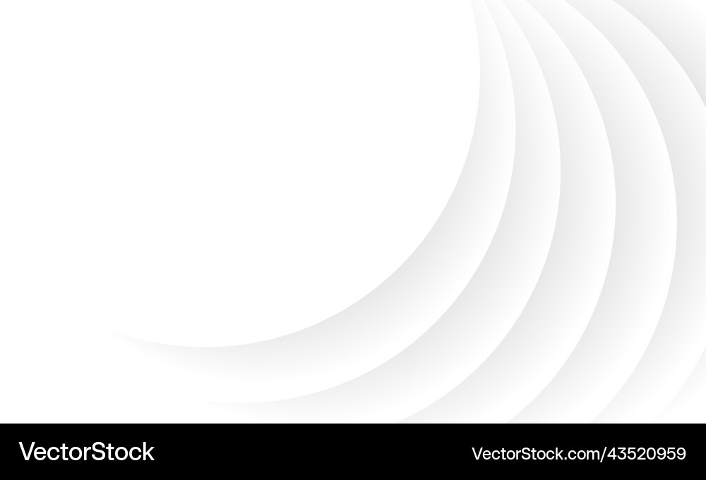 Abstract white circle overlaps curve with blank Vector Image