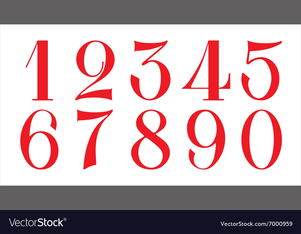 Numbers Royalty Free Vector Image - VectorStock