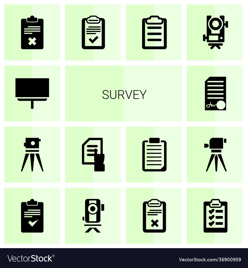Survey icons Royalty Free Vector Image - VectorStock
