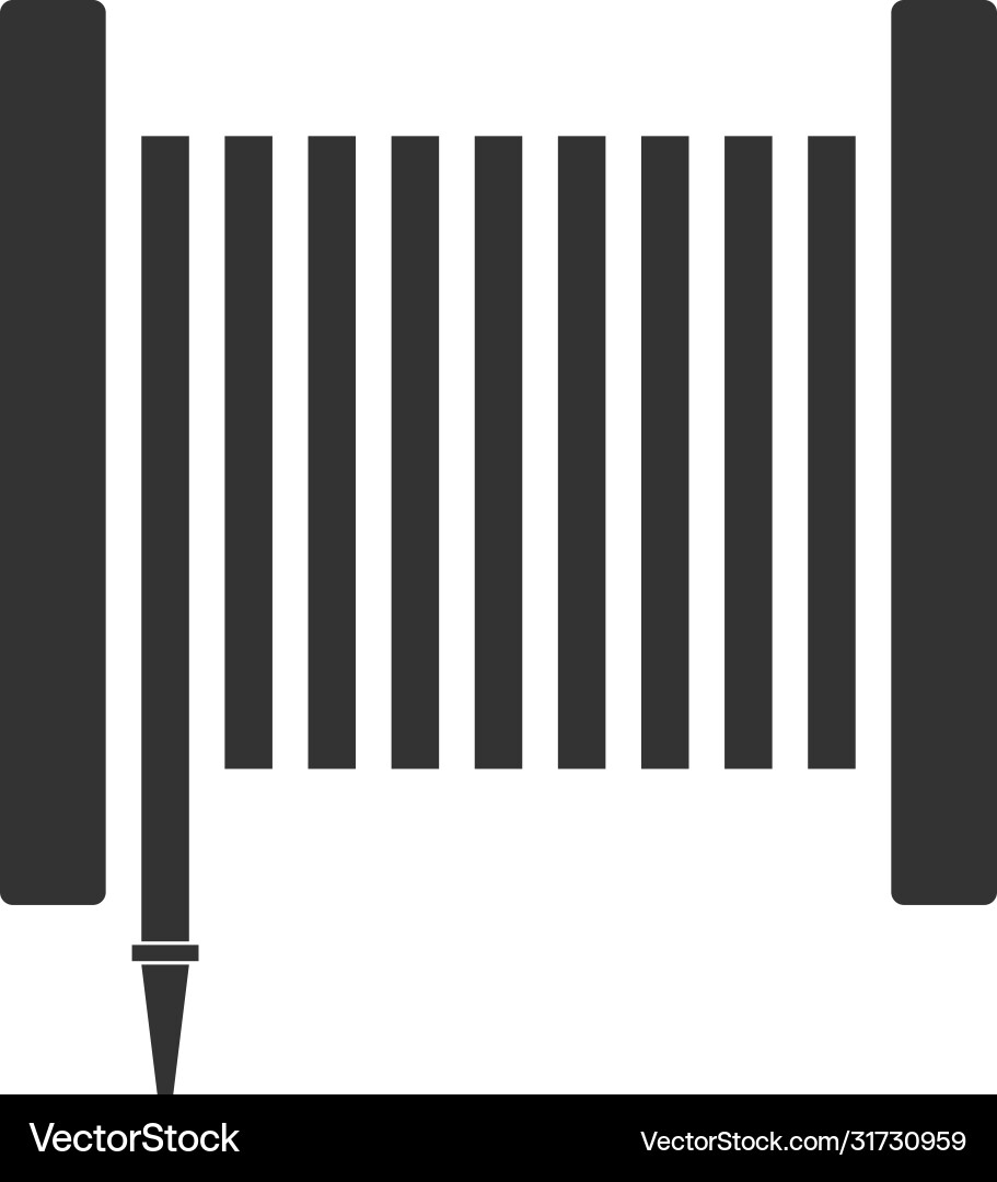 Water hose icon flat Royalty Free Vector Image
