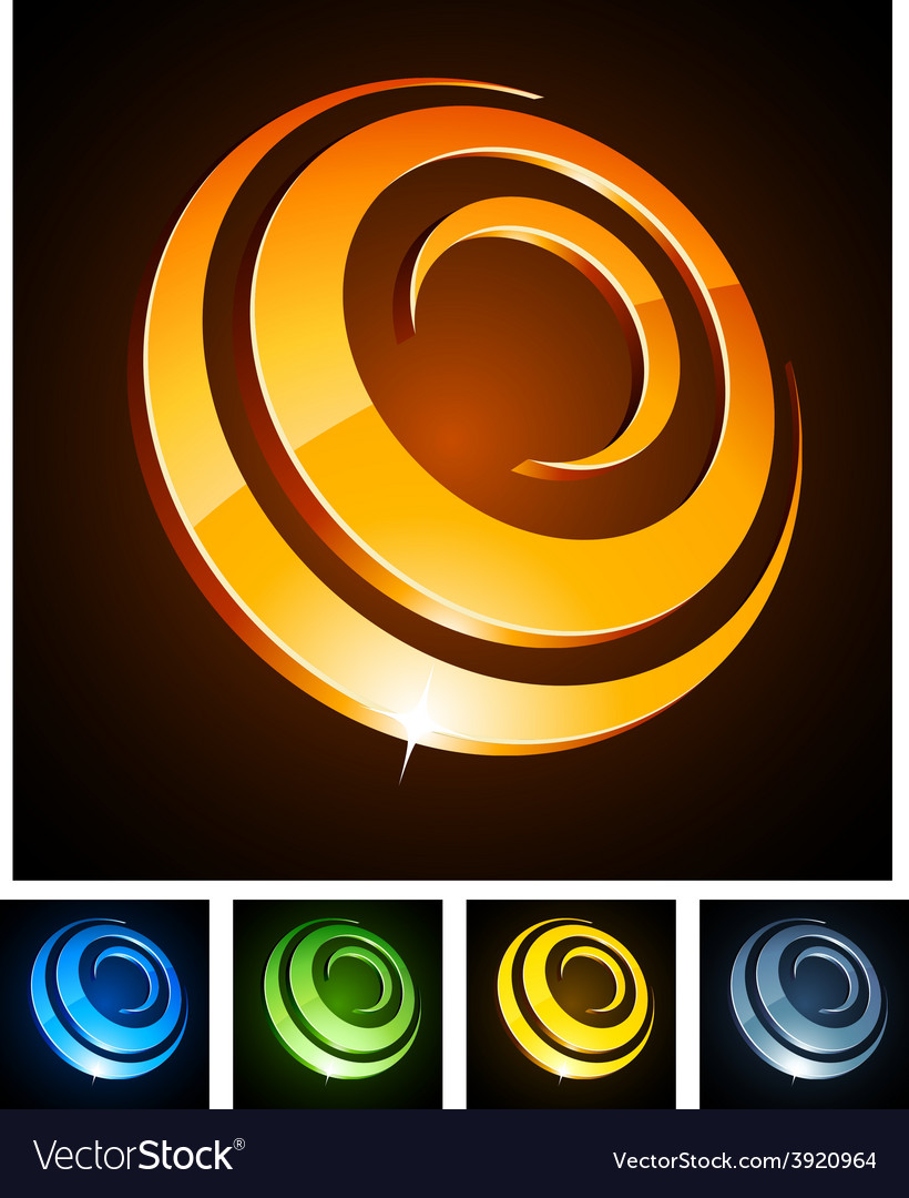 3d round emblems Royalty Free Vector Image - VectorStock