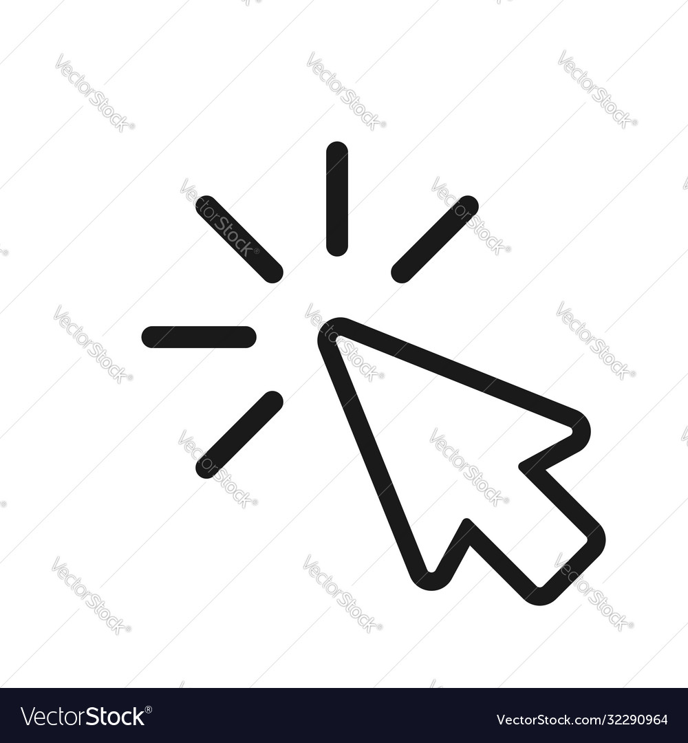 Click icon Royalty Free Vector Image - VectorStock