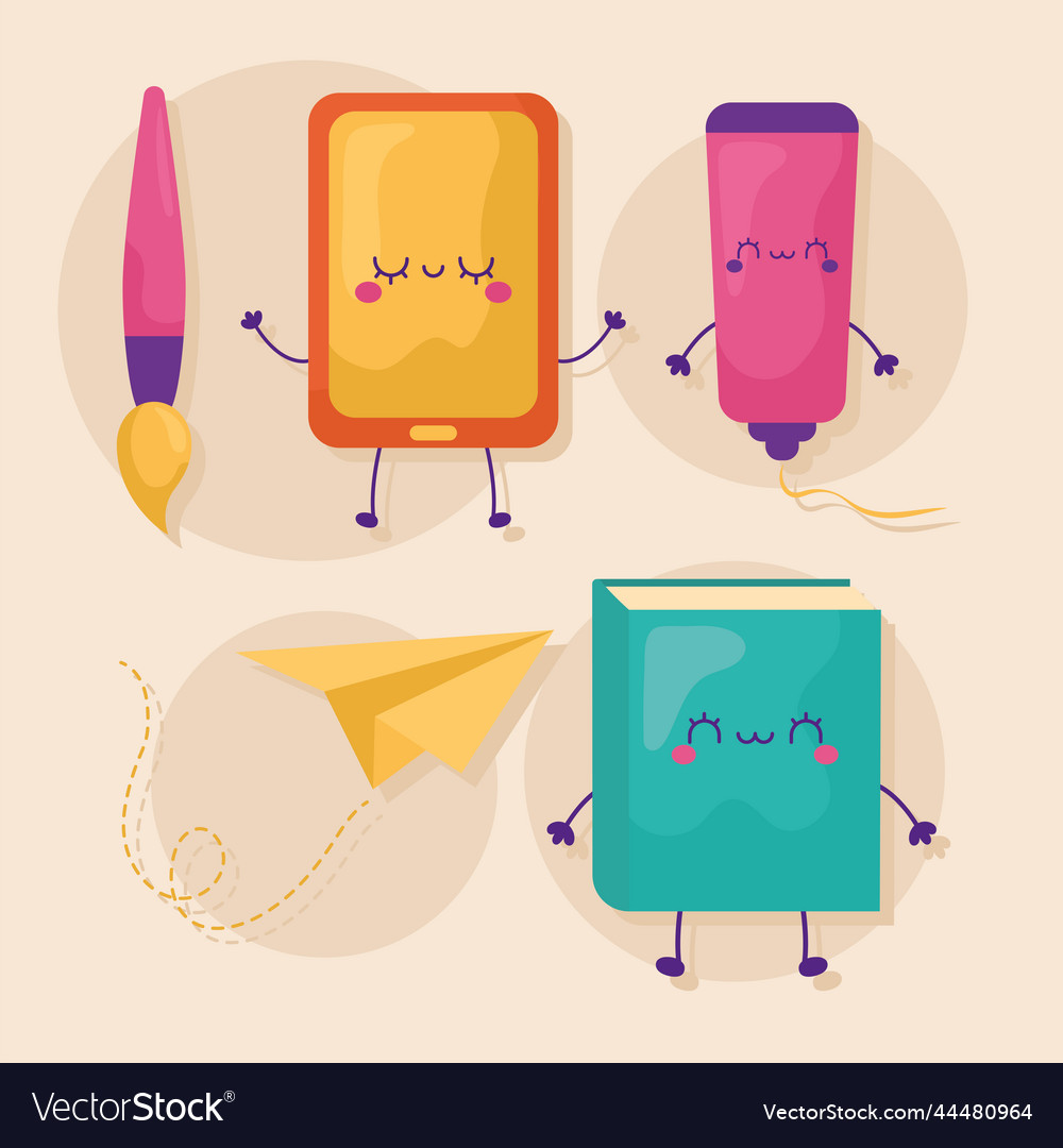 Creativity items bundle Royalty Free Vector Image