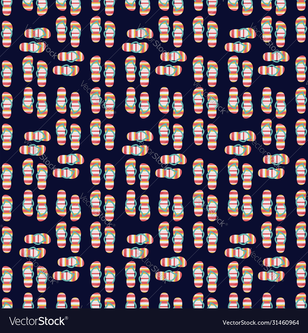 Flip flops pattern on white background Royalty Free Vector