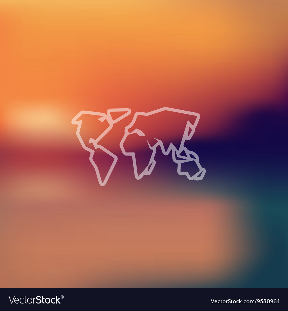 Map icon on blurred background Royalty Free Vector Image